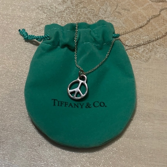 Tiffany & Co. | Jewelry | Tiffany Co Peace Sign Necklace | Poshmark